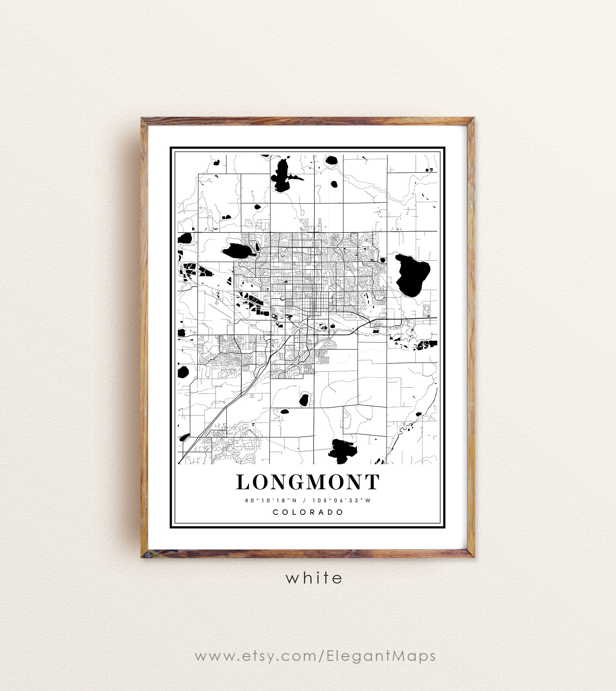 Longmont Colorado Map Longmont CO Map Longmont City Map | Etsy