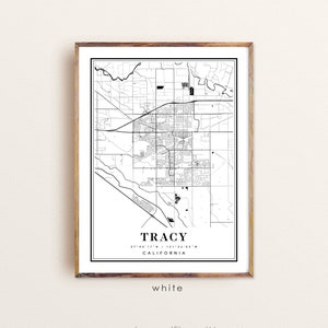 Tracy California Map, Tracy CA Map, Tracy City Map, Tracy Print, Tracy ...