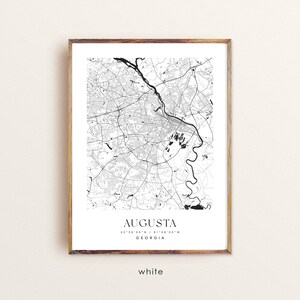 Augusta Georgia Map, Augusta GA Map, Augusta City Print, Augusta Poster ...