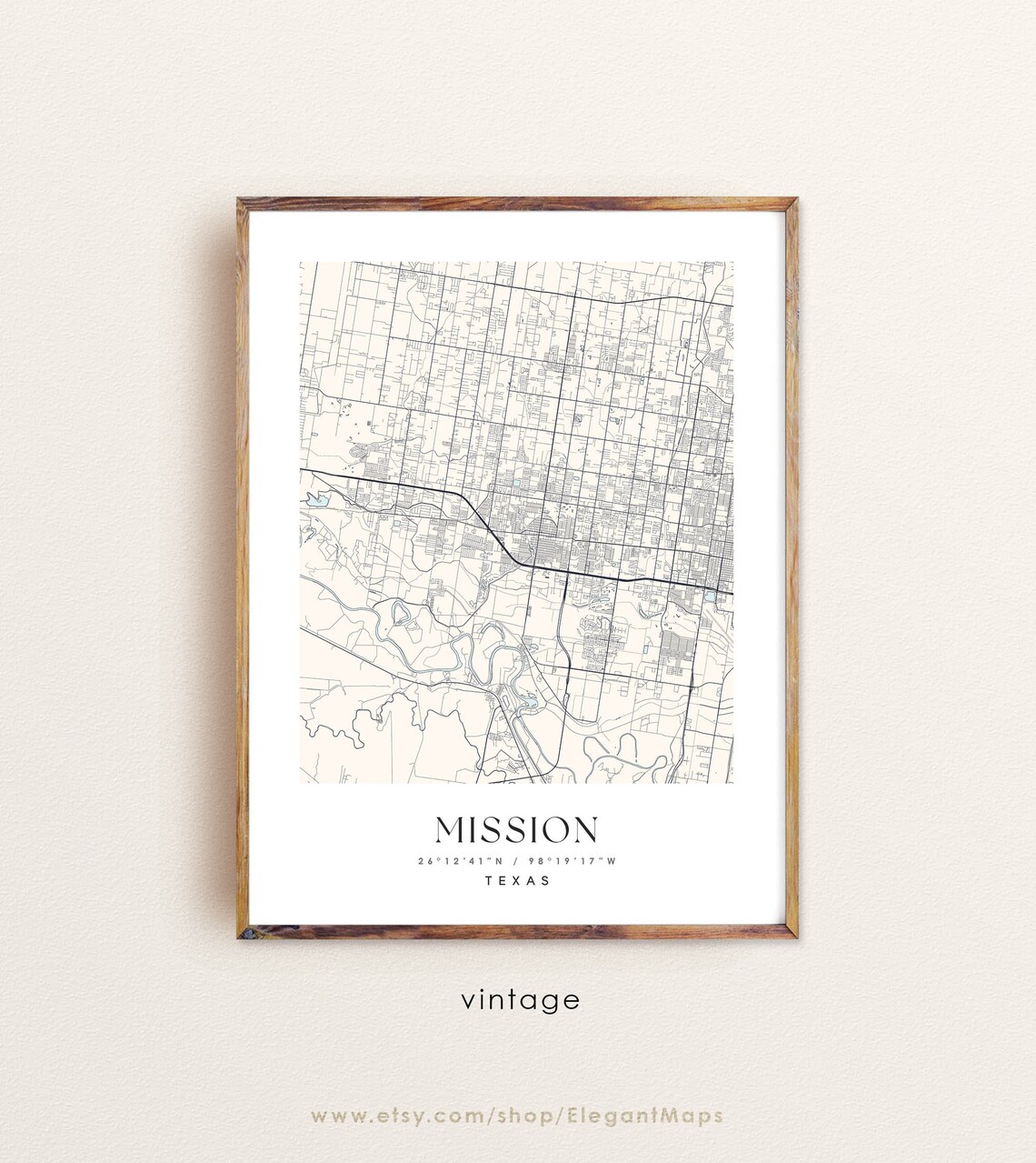 Mission Texas Map Mission TX Map Mission City Print Mission - Etsy