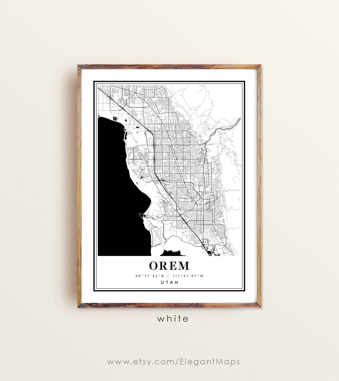 Orem Utah Map Orem UT Map Orem City Map Orem Print Orem - Etsy