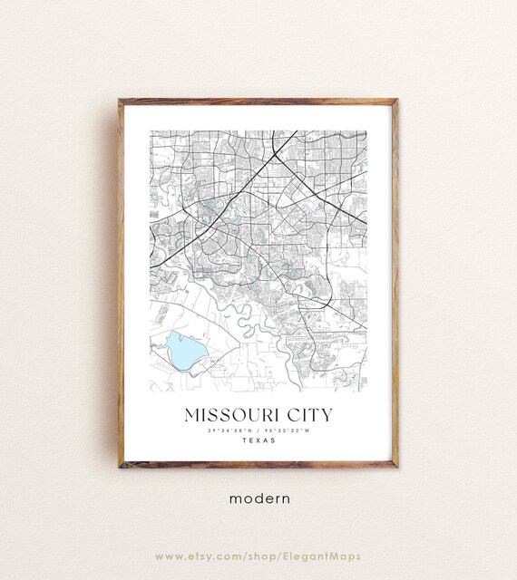 Missouri City Texas Map Missouri City TX Map Missouri City - Etsy