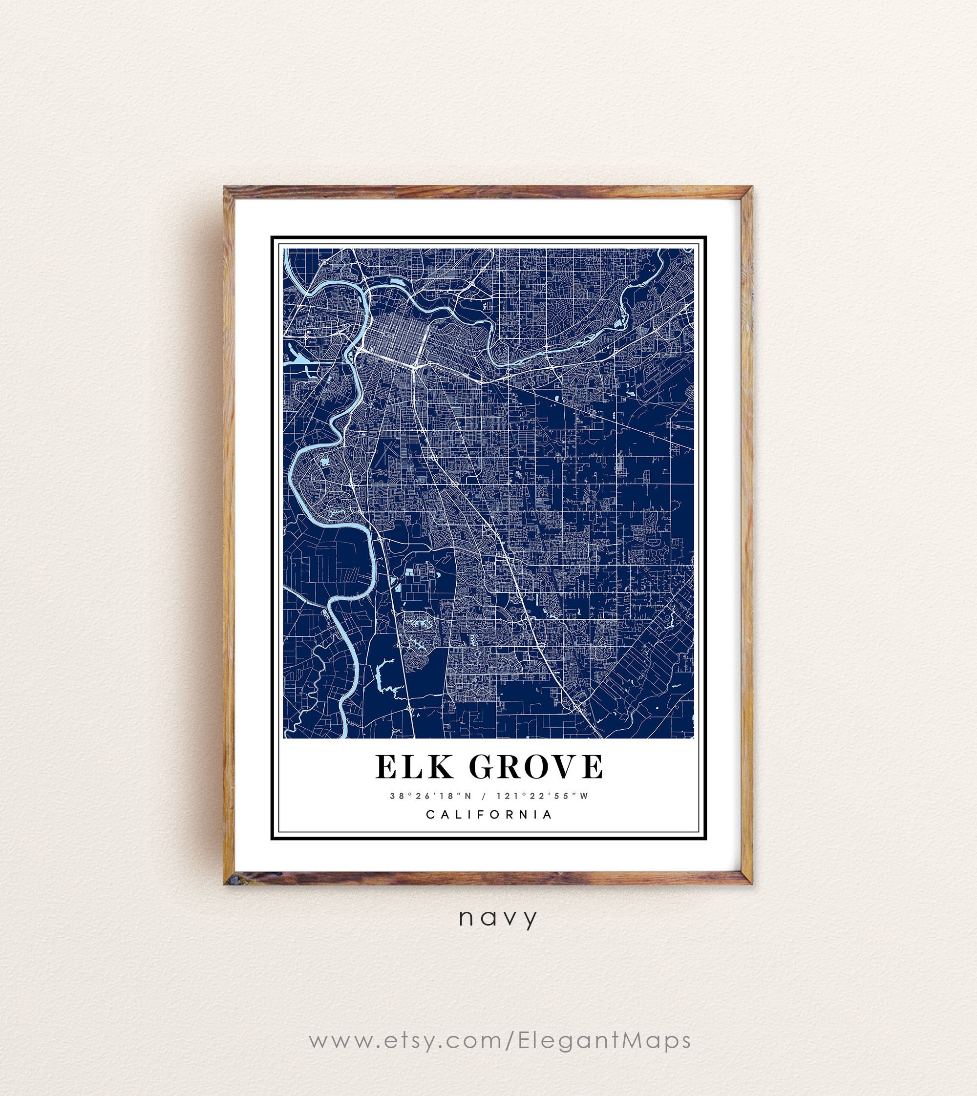 Elk Grove California Map Elk Grove CA Map Elk Grove City - Etsy