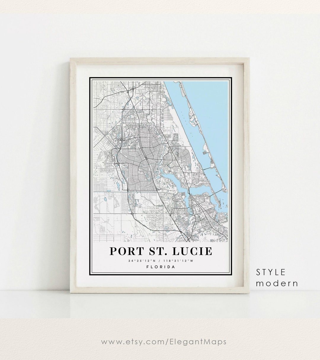 Port St. Lucie Florida Map, Port Saint Lucie FL Map, Port Saint Lucie ...
