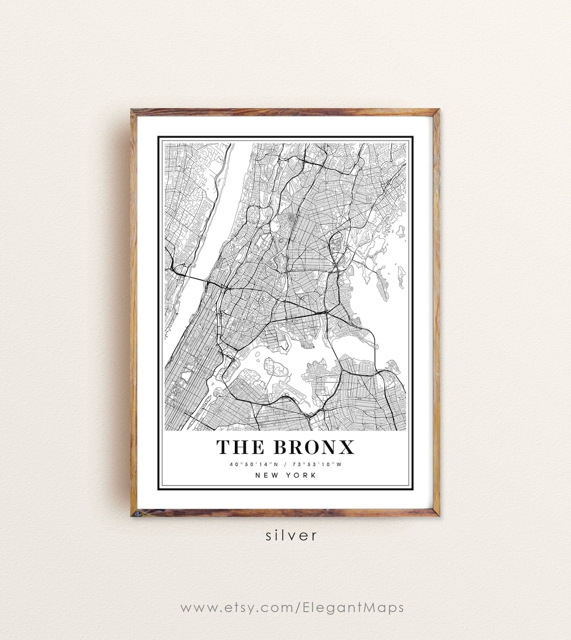 The Bronx New York Map the Bronx NY Map the Bronx City Map - Etsy