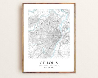 St. Louis Poster / Gateway Arch / Missouri Skyline Photography ...