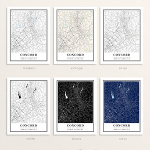 Concord North Carolina Map, Concord NC Map, Concord City Map, Concord ...