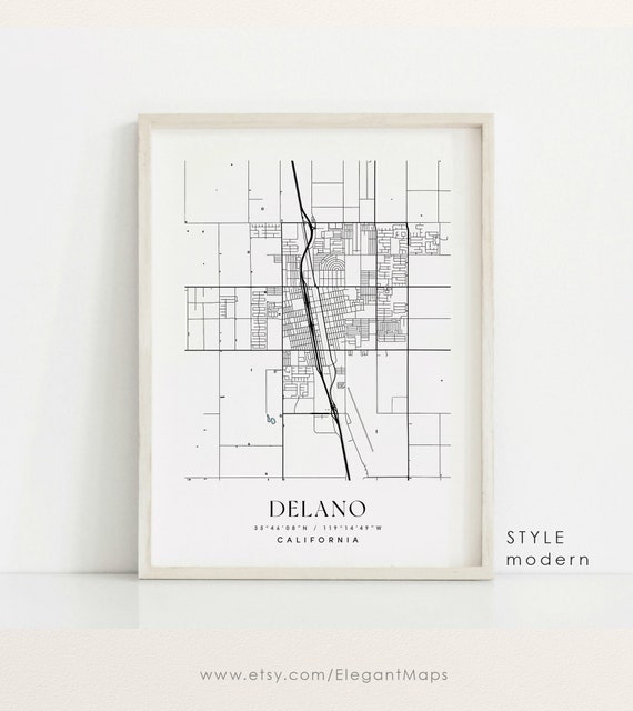 Delano California Map