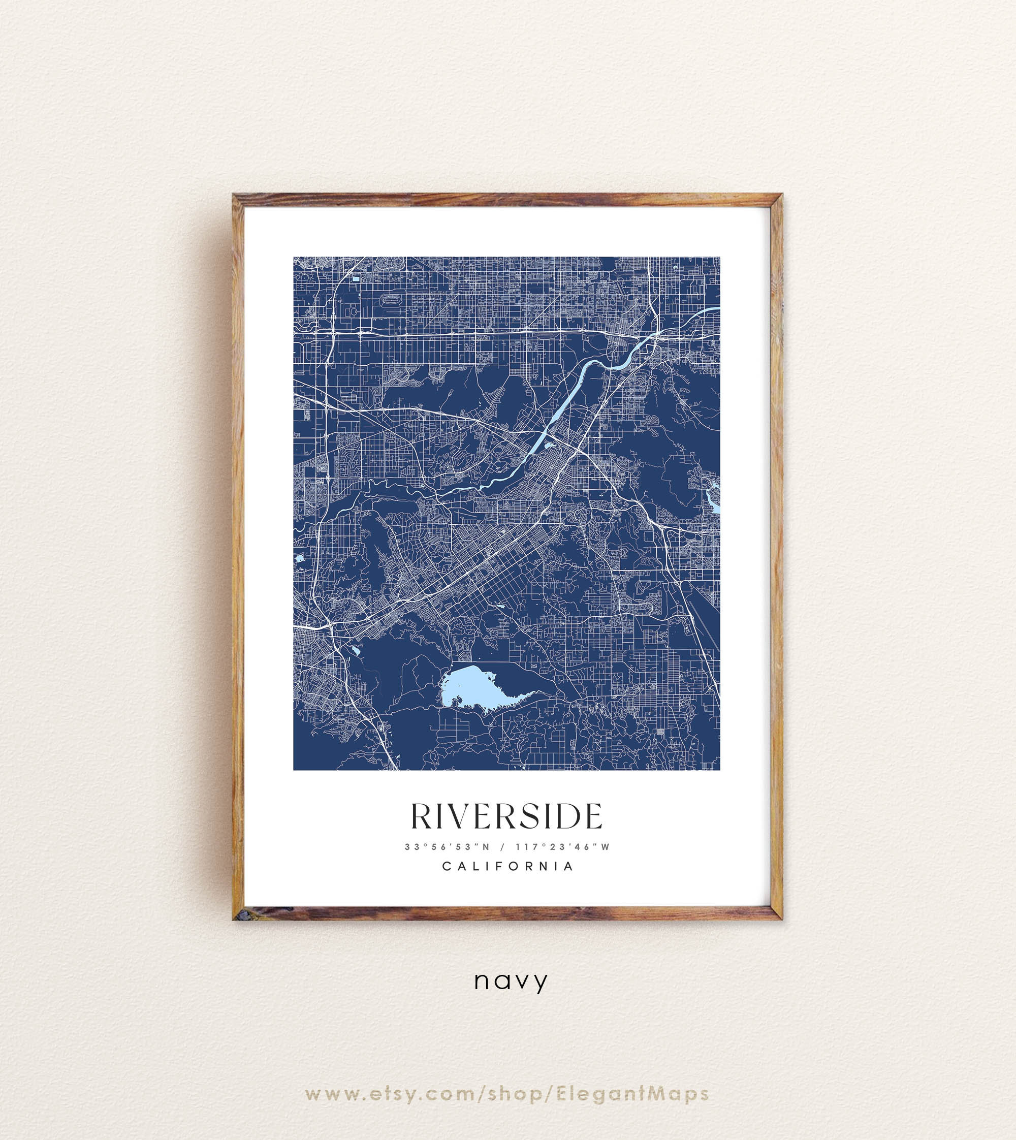 Riverside California map Riverside CA map Riverside city | Etsy