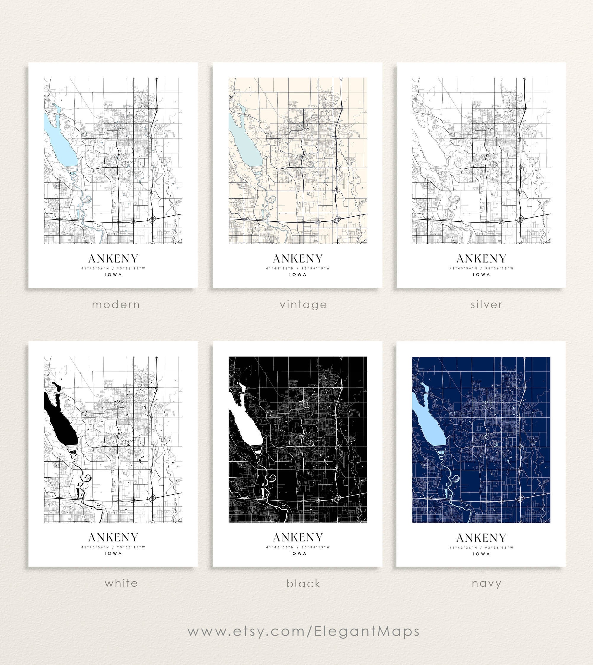 Ankeny Iowa Map Ankeny IA Map Ankeny City Print Ankeny - Etsy