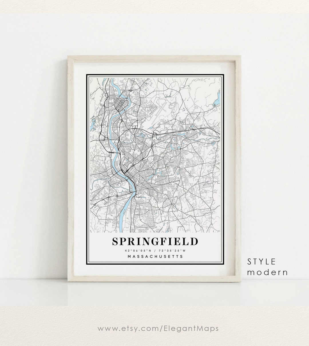 Springfield Massachusetts Map, Springfield MA Map, Springfield City Map ...