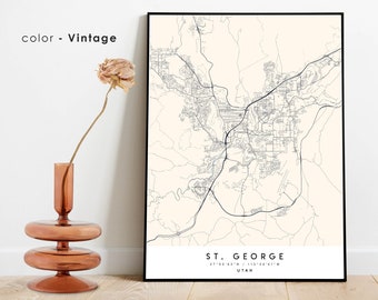 Ut Map Poster - Etsy