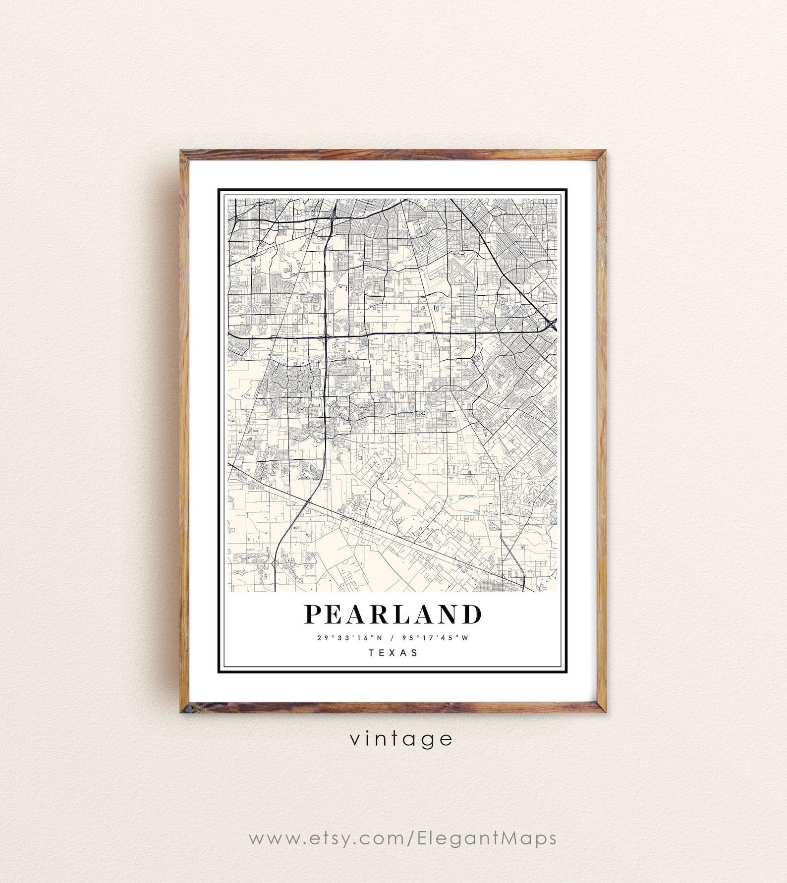 Pearland Texas Map Pearland TX Map Pearland City Map - Etsy