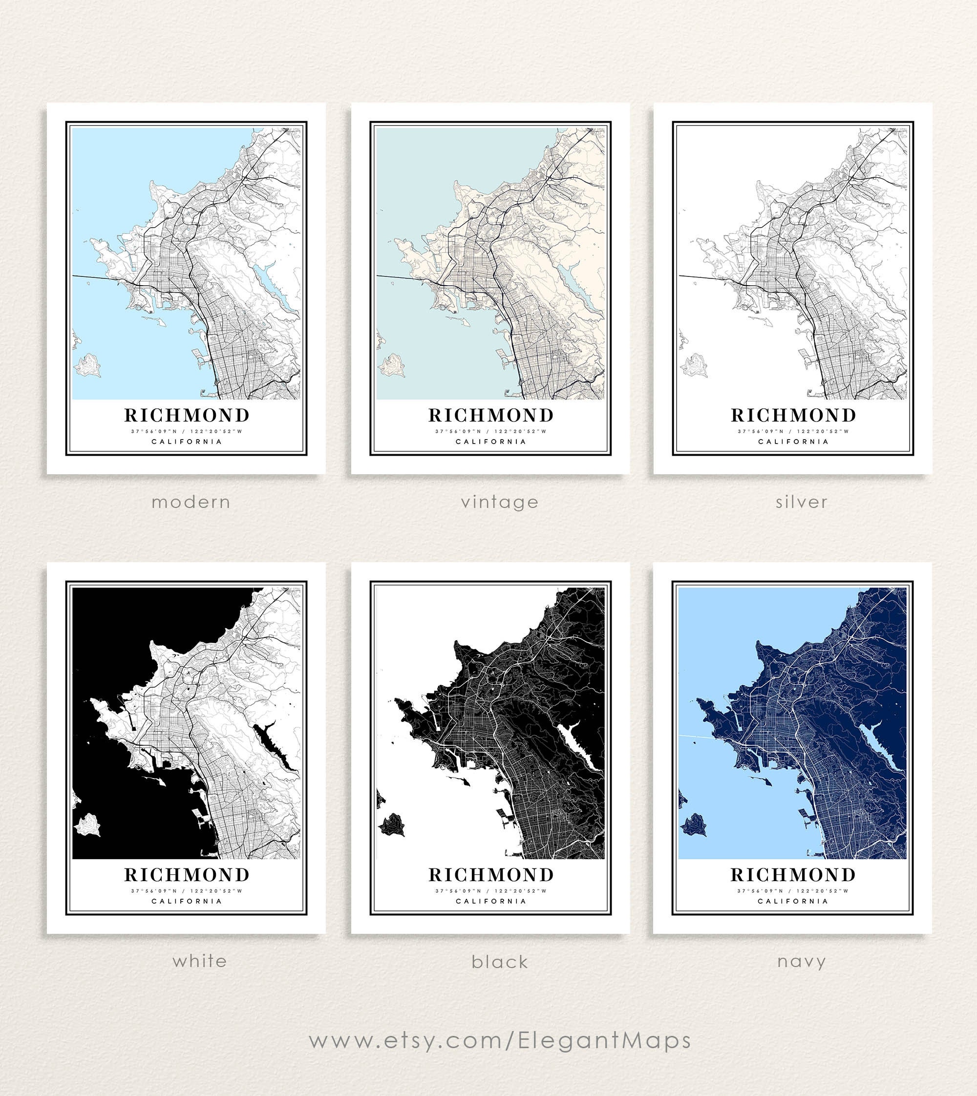 Richmond California Map, Richmond CA Map, Richmond City Map, Richmond ...