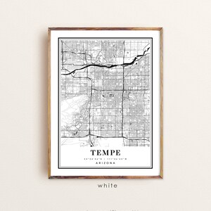 Tempe Arizona Map, Tempe AZ Map, Tempe City Map, Tempe Print, Tempe ...