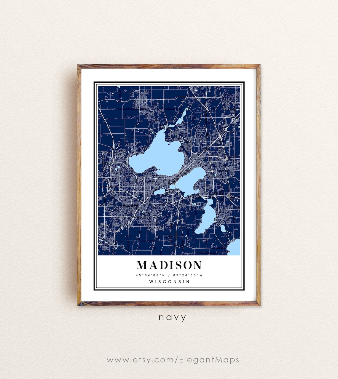 Madison Wisconsin Map Madison WI Map Madison City Map | Etsy