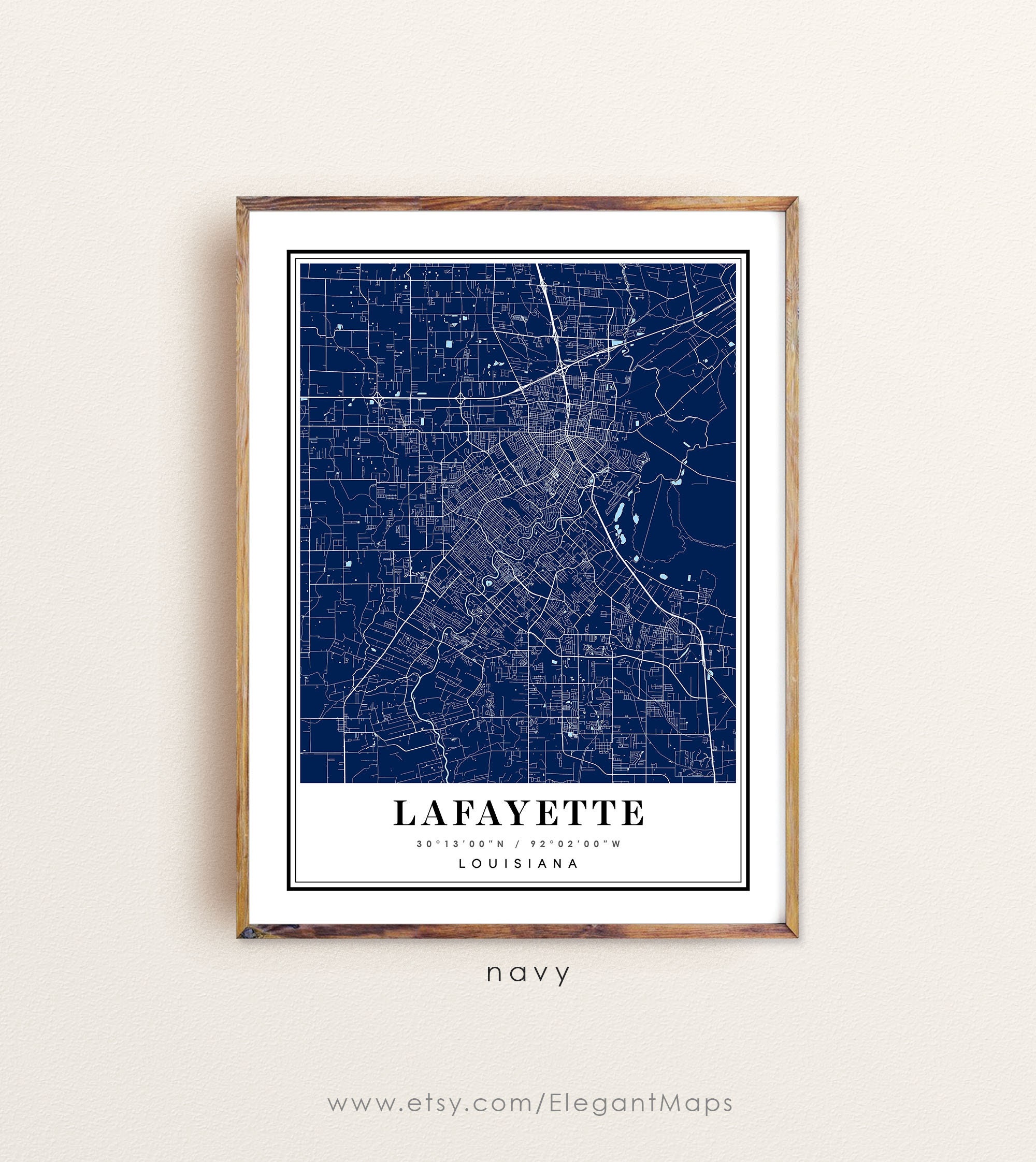 Lafayette Louisiana Map Lafayette LA Map Lafayette City Map - Etsy