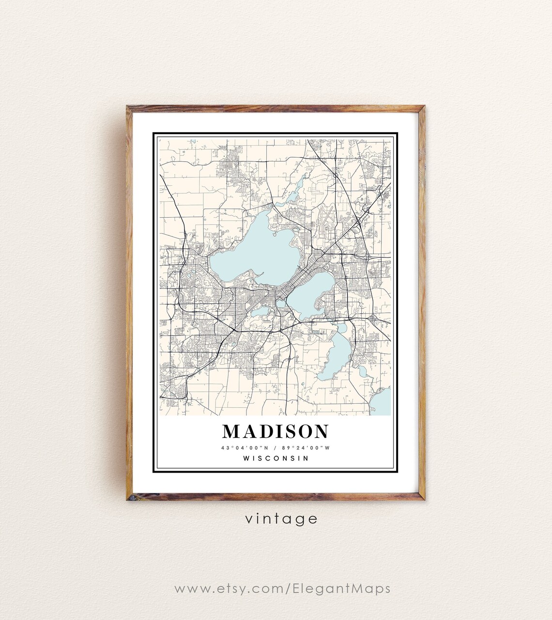 Madison Wisconsin Map Madison WI Map Madison City Map | Etsy