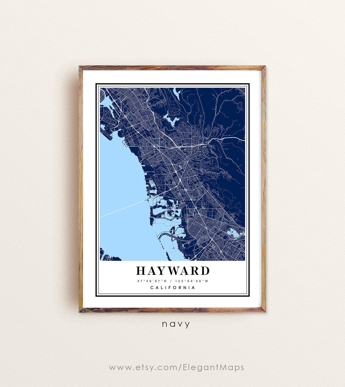 Hayward California Map Hayward CA Map Hayward City Map | Etsy