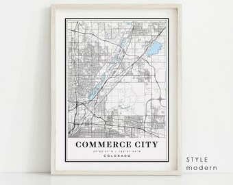 Commerce City Map - Etsy