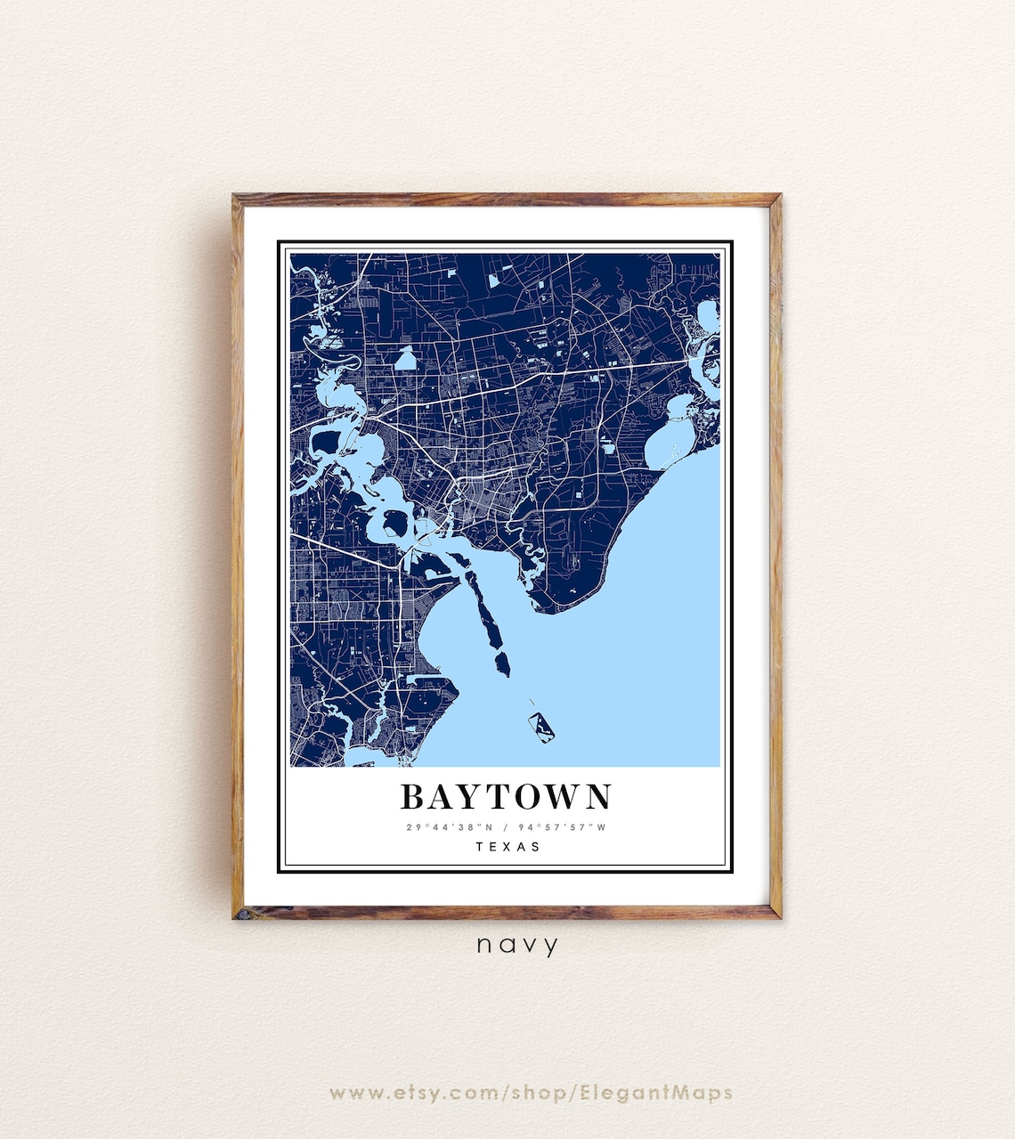 Baytown Texas map Baytown TX map Baytown city map Baytown | Etsy