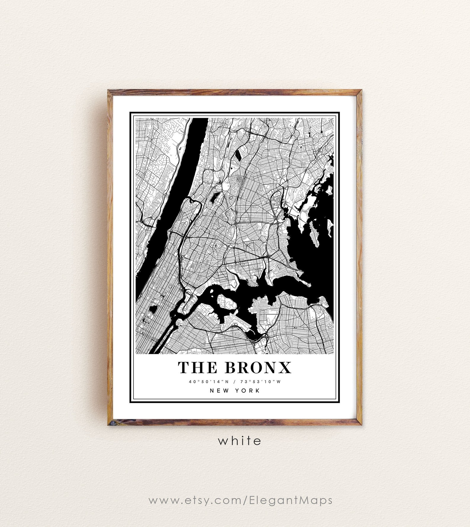 The Bronx New York Map the Bronx NY Map the Bronx City Map - Etsy