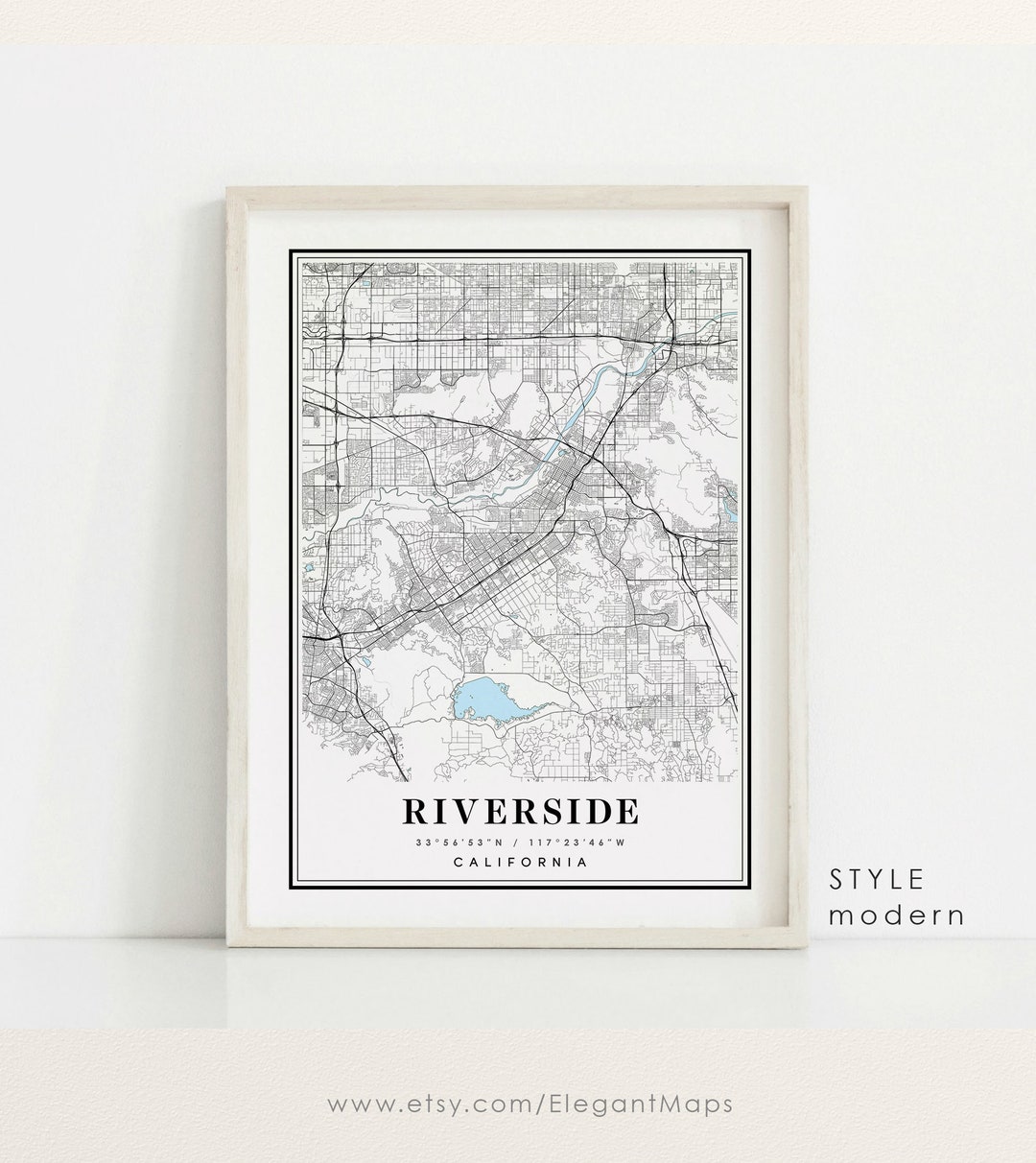 Mapa de Riverside California, mapa de Riverside CA, mapa de la ciudad ...