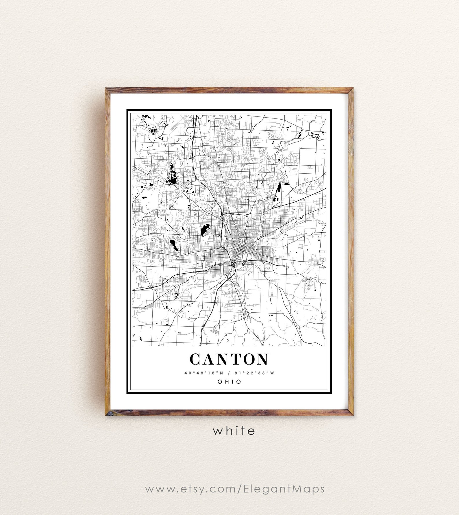 Canton Ohio Map Canton OH Map Canton City Map Canton Print - Etsy