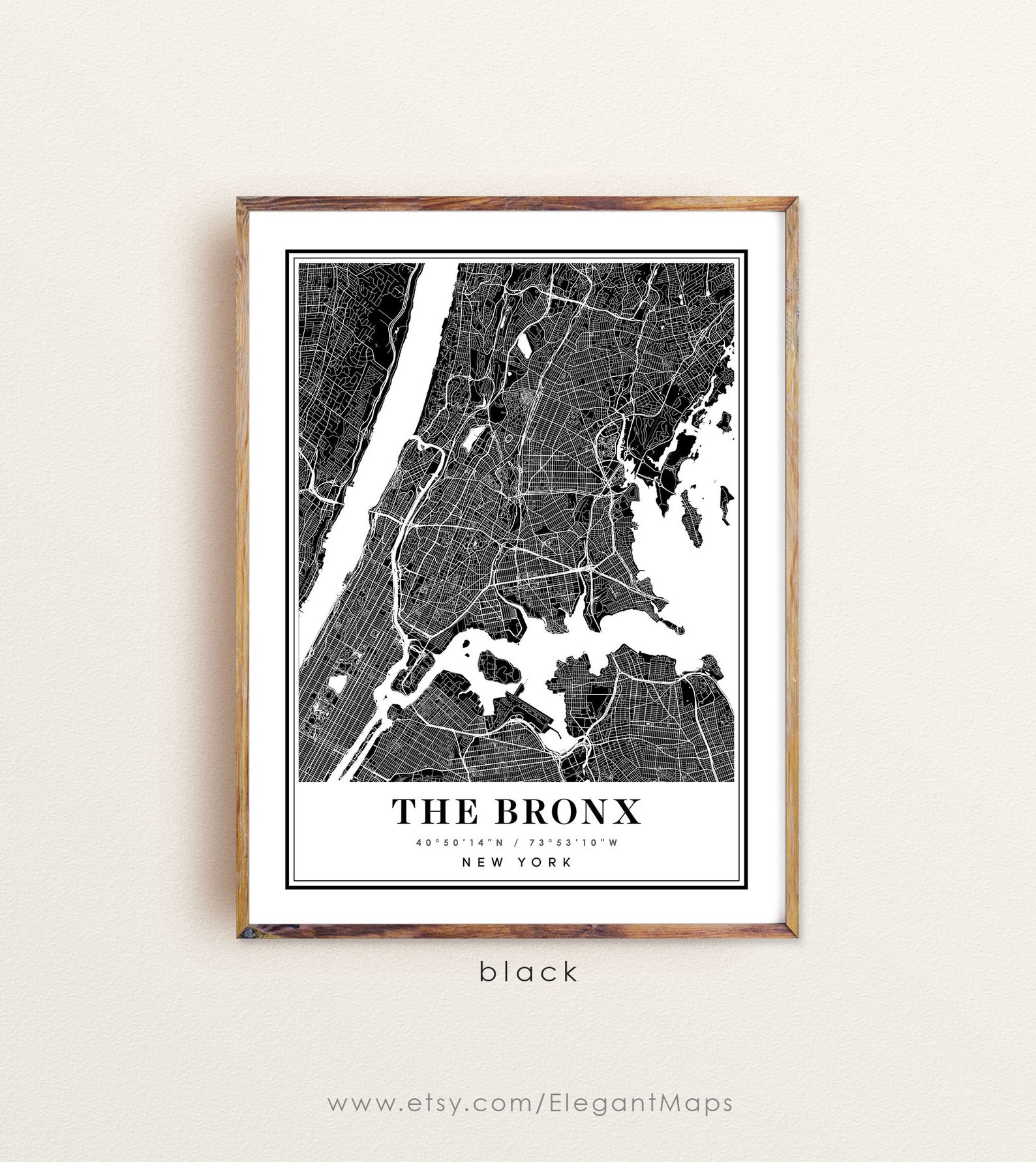 The Bronx New York Map the Bronx NY Map the Bronx City Map - Etsy