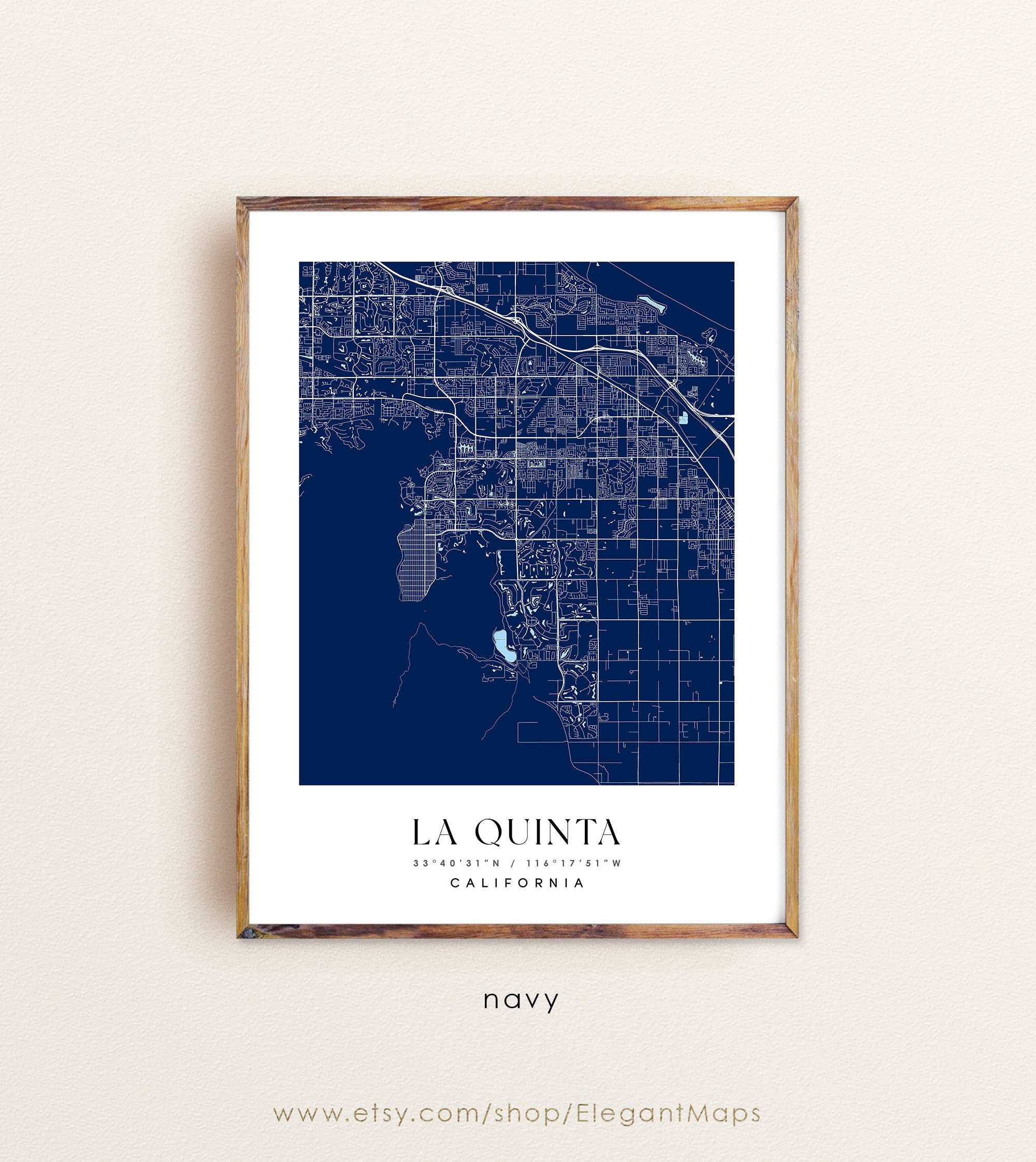Mapa de La Quinta California Mapa de La Quinta CA Impresión - Etsy México