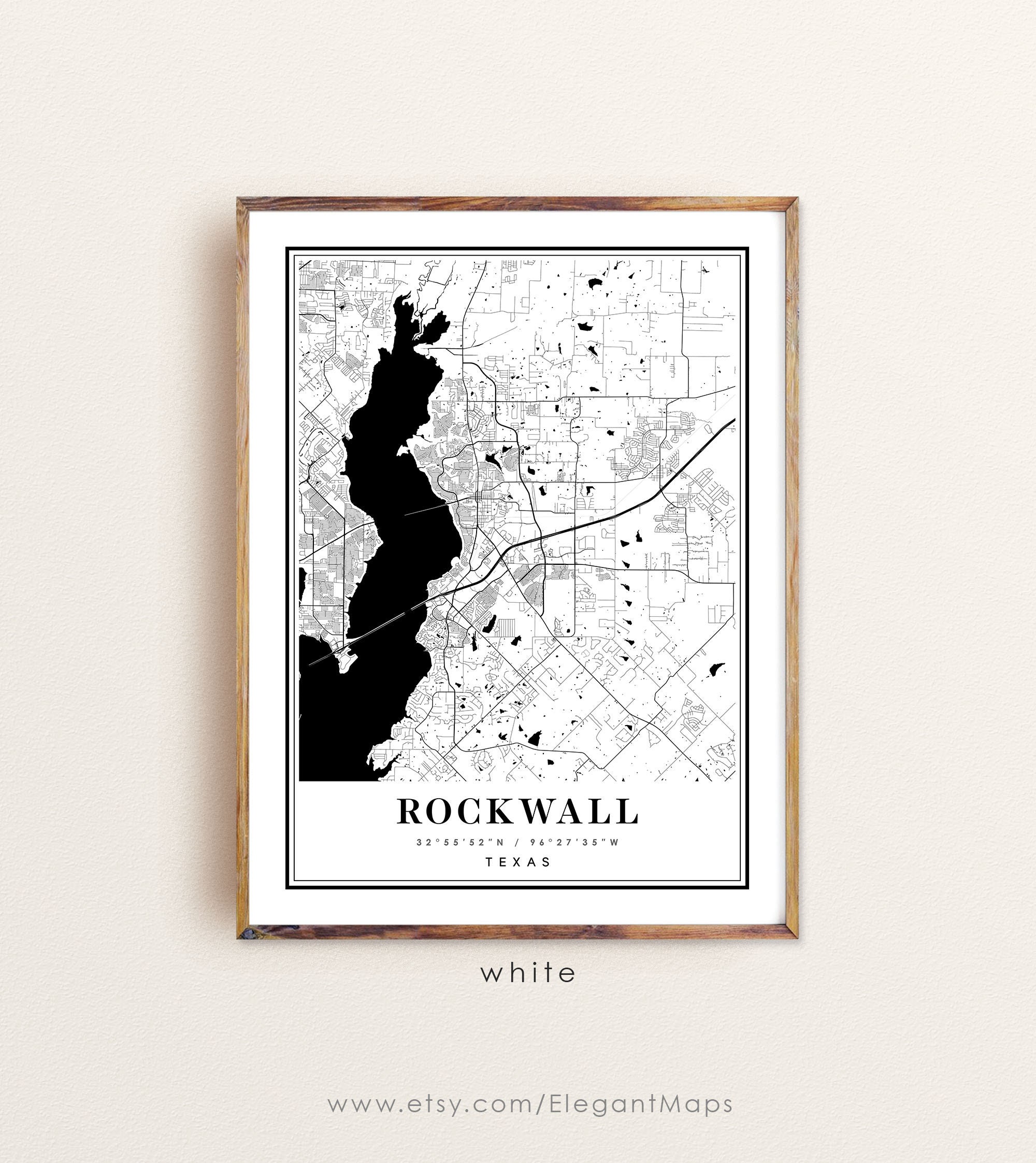 Rockwall Texas Map Rockwall TX Map Rockwall City Map - Etsy
