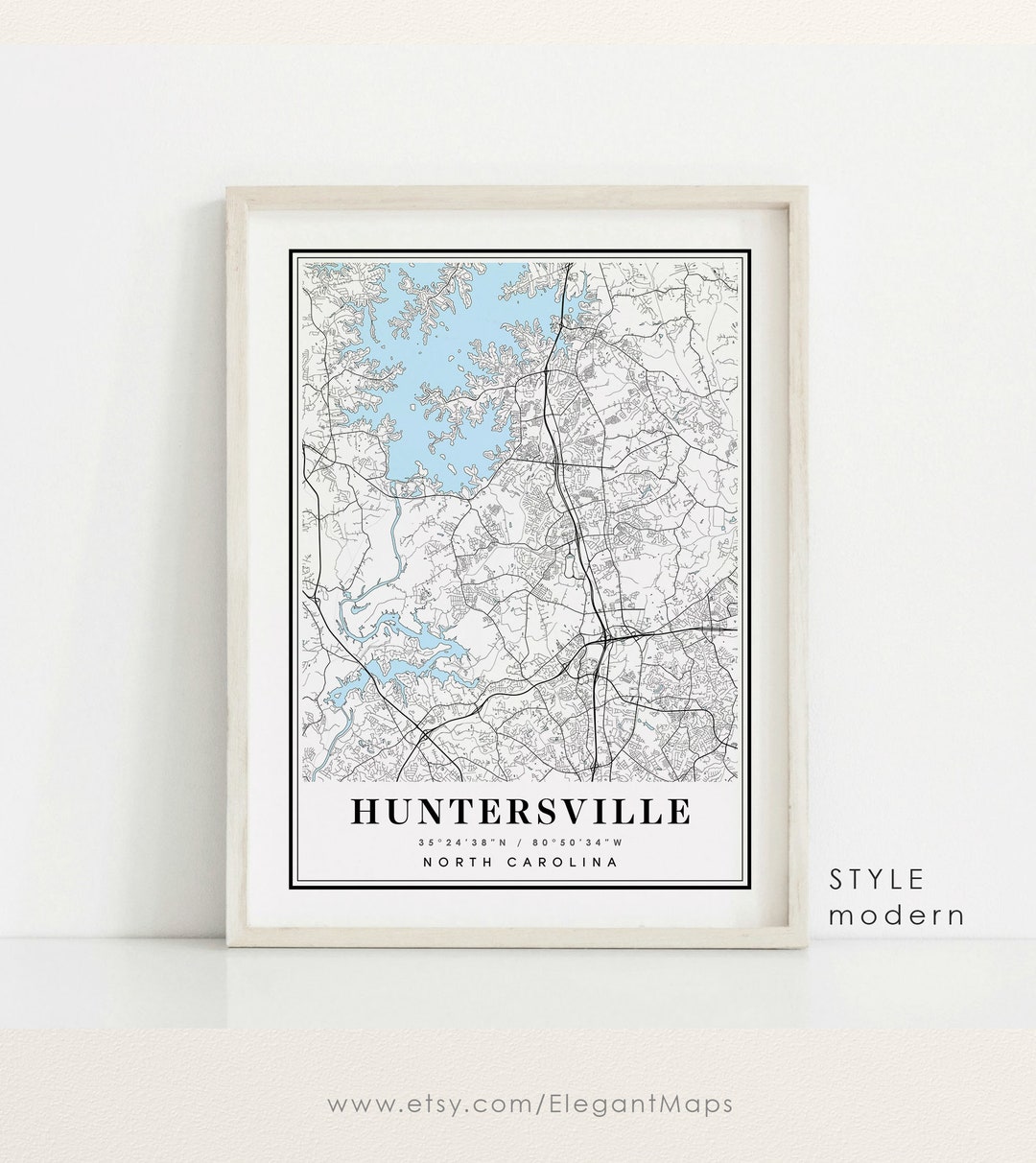 Huntersville North Carolina Map, Huntersville NC Map, Huntersville City ...