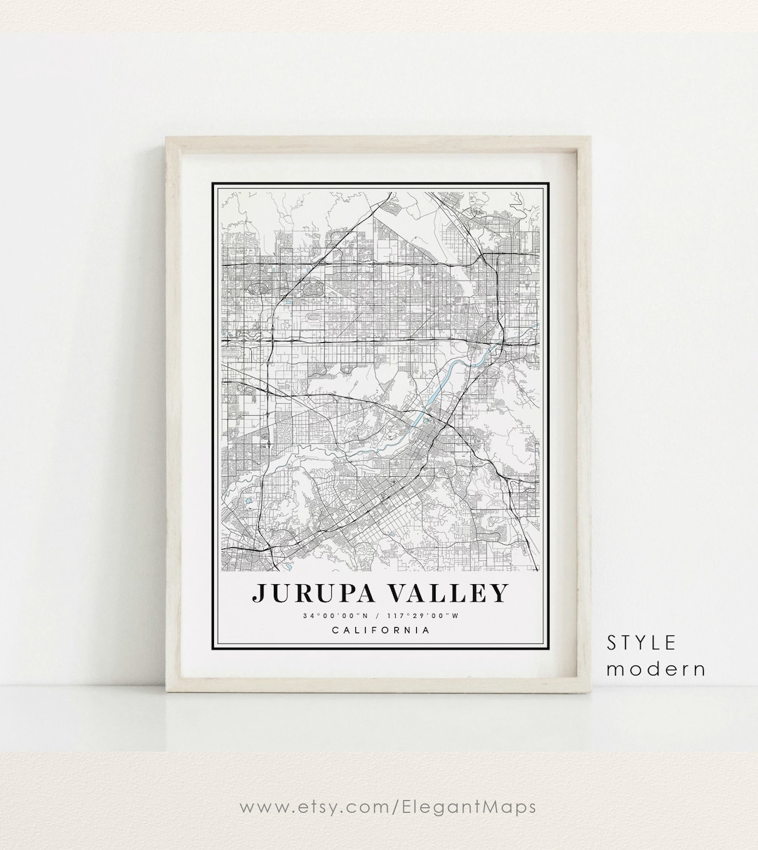 Jurupa Valley California Map Jurupa Valley CA Map Jurupa - Etsy