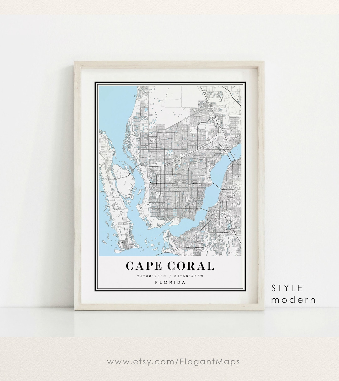 Cape Coral Florida Map, Cape Coral FL Map, Cape Coral City Map, Cape ...