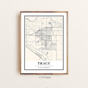 Tracy California Map, Tracy CA Map, Tracy City Map, Tracy Print, Tracy ...