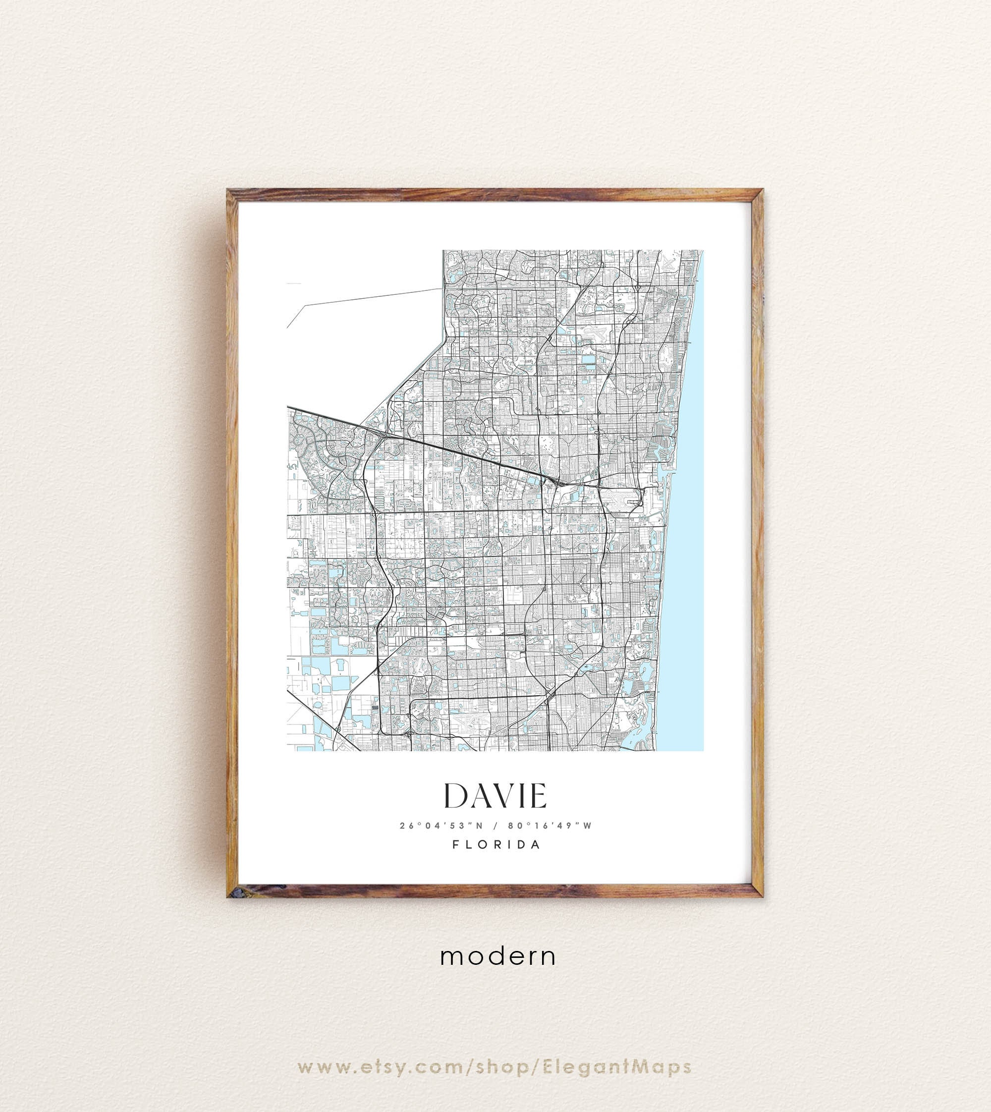 Davie Florida Zip Code Map Detailed
