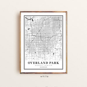Overland Park Kansas Map Overland Park KS Map Overland Park - Etsy