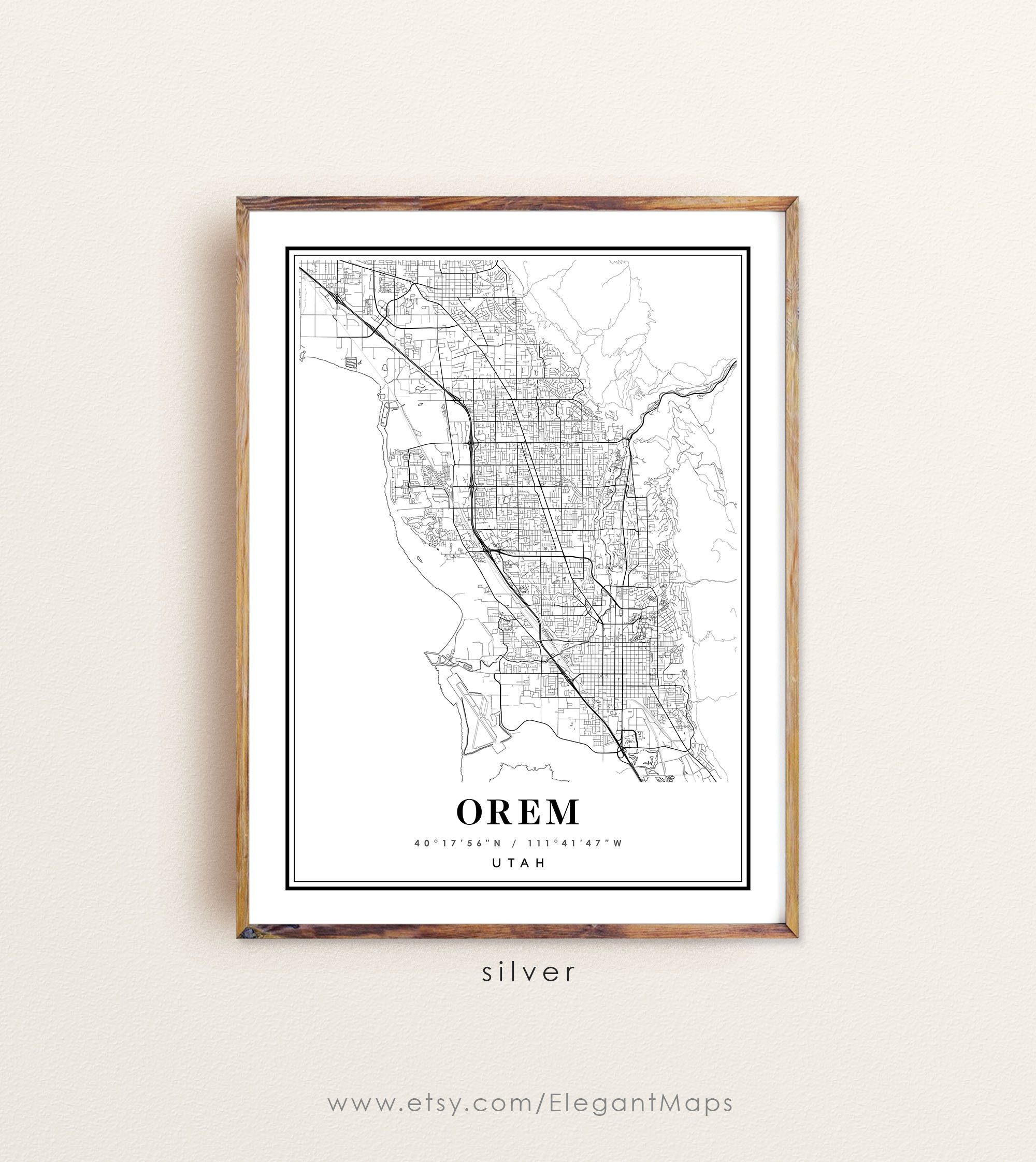 Orem Utah Map Orem UT Map Orem City Map Orem Print Orem - Etsy