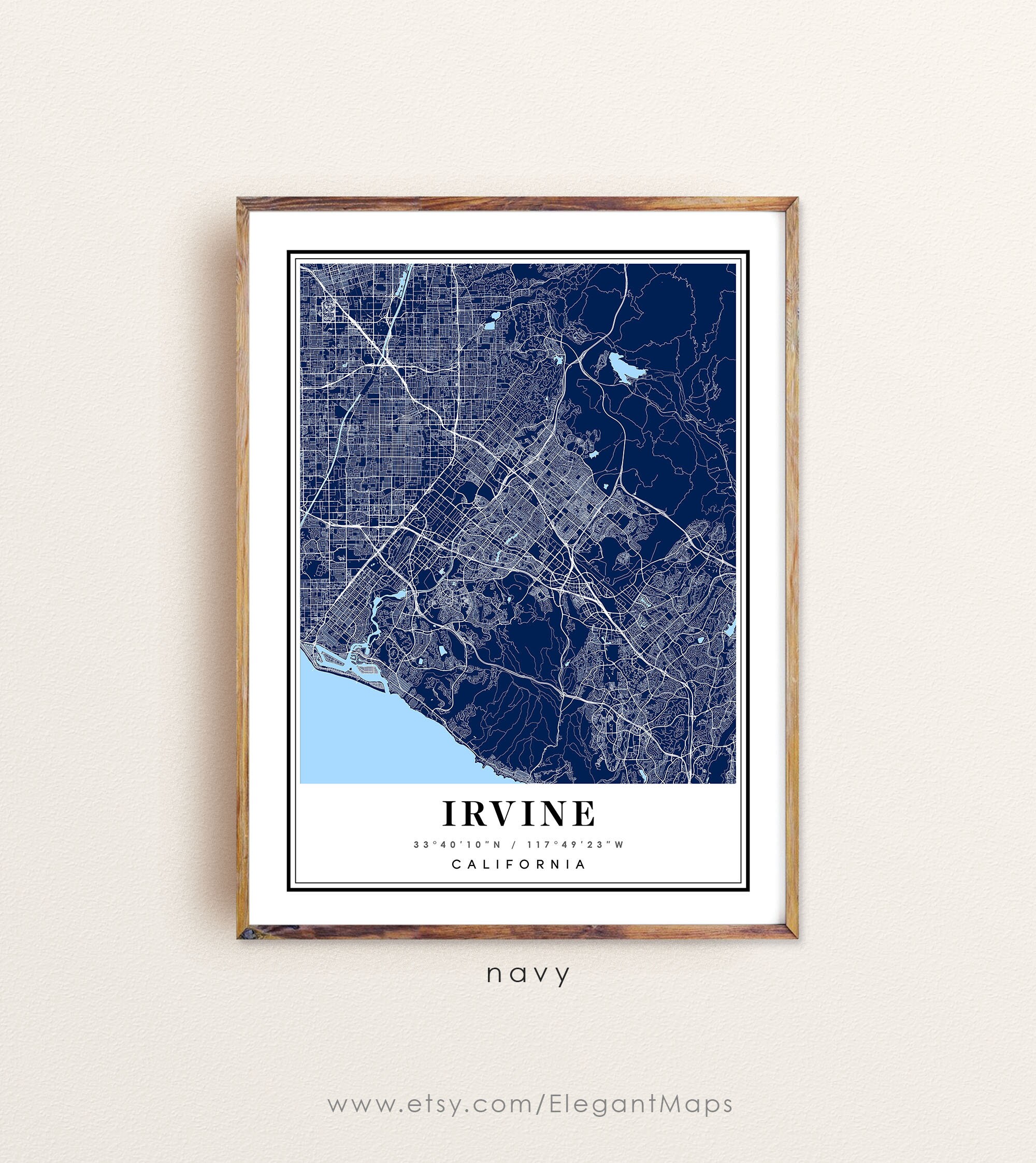 Irvine California Map Irvine CA Map Irvine City Map Irvine - Etsy