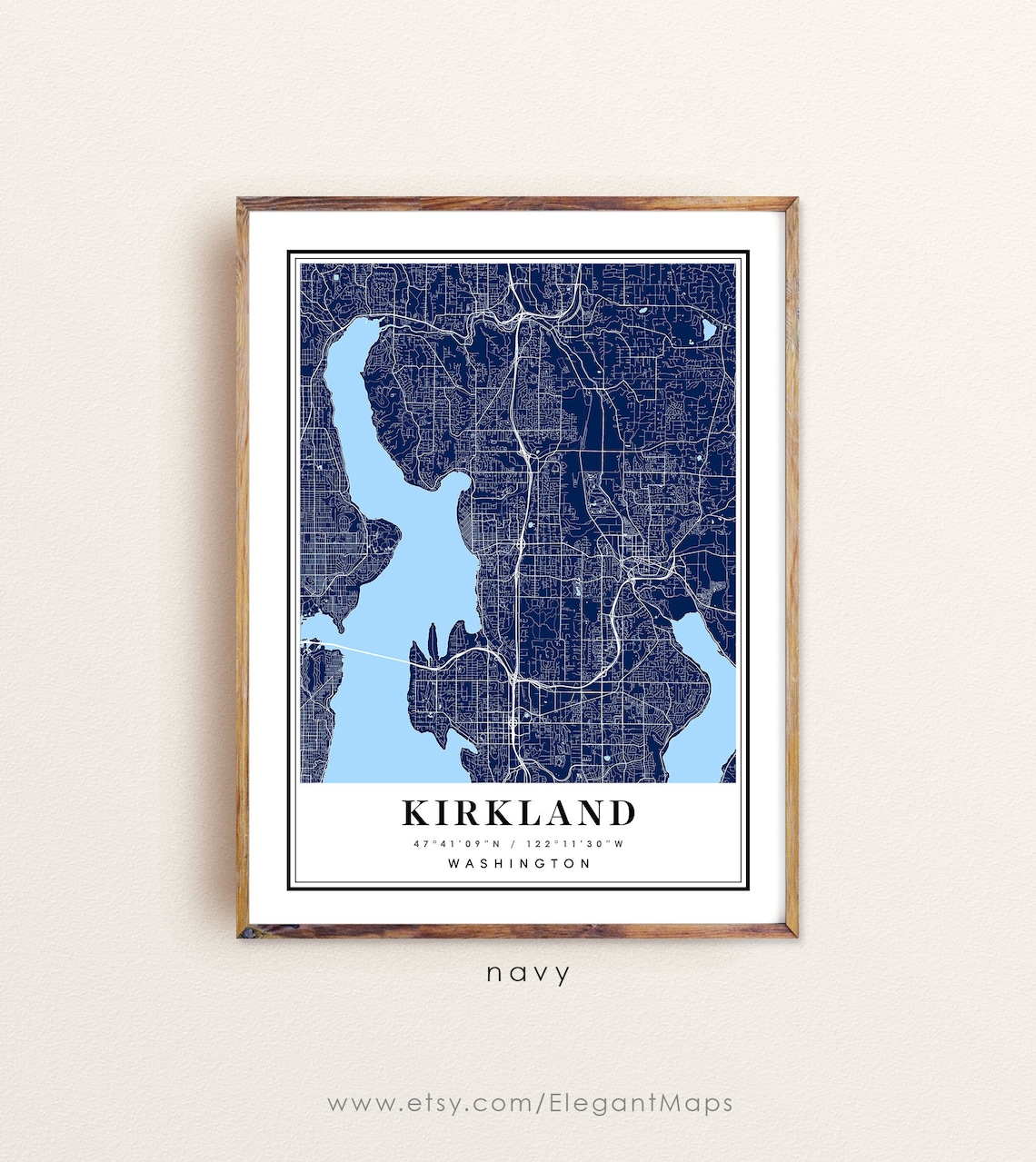 Kirkland Washington Map Kirkland WA Map Kirkland City Map | Etsy