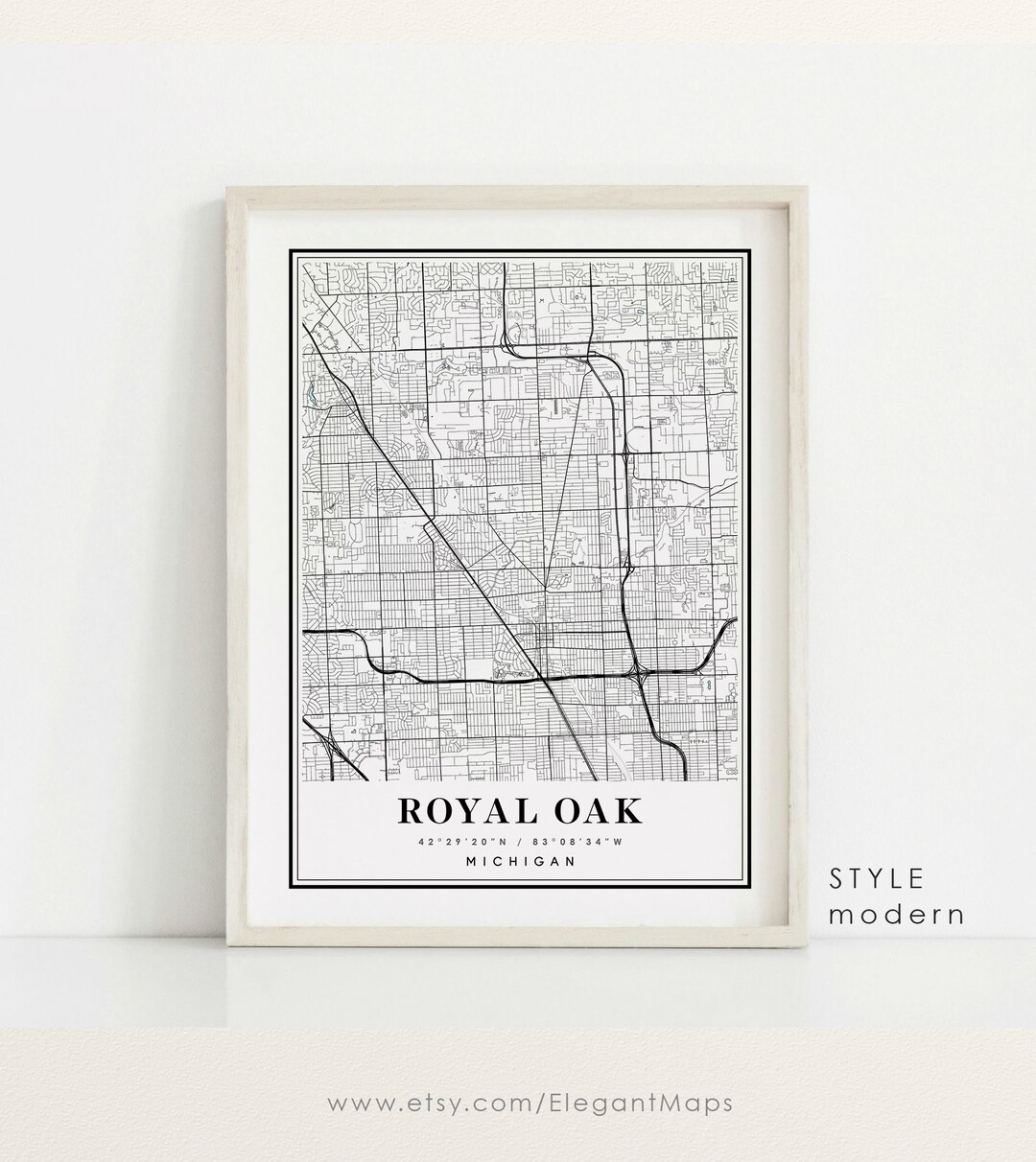 Royal Oak Michigan Map, Royal Oak MI Map, Royal Oak City Map, Royal Oak ...