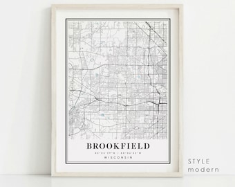 Brookfield Wi Map - Etsy