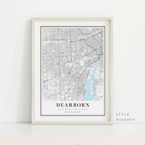 Dearborn Michigan Map, Dearborn MI Map, Dearborn City Map, Dearborn ...