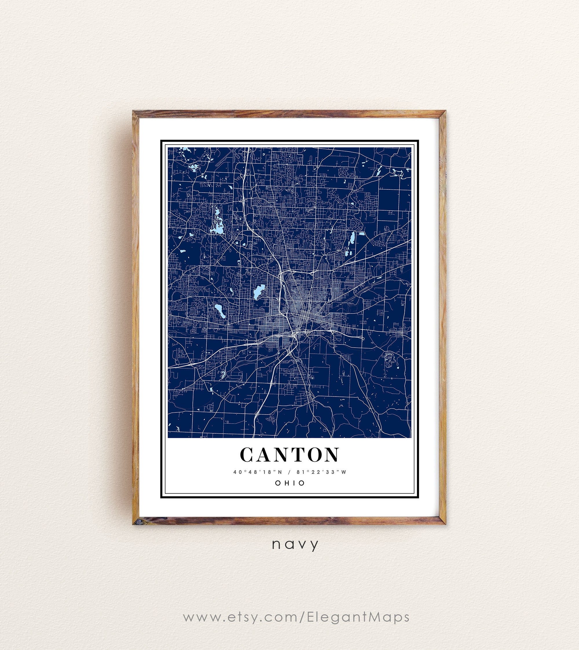 Canton Ohio Map Canton OH Map Canton City Map Canton Print - Etsy