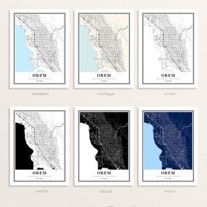 Orem Utah Map Orem UT Map Orem City Map Orem Print Orem - Etsy