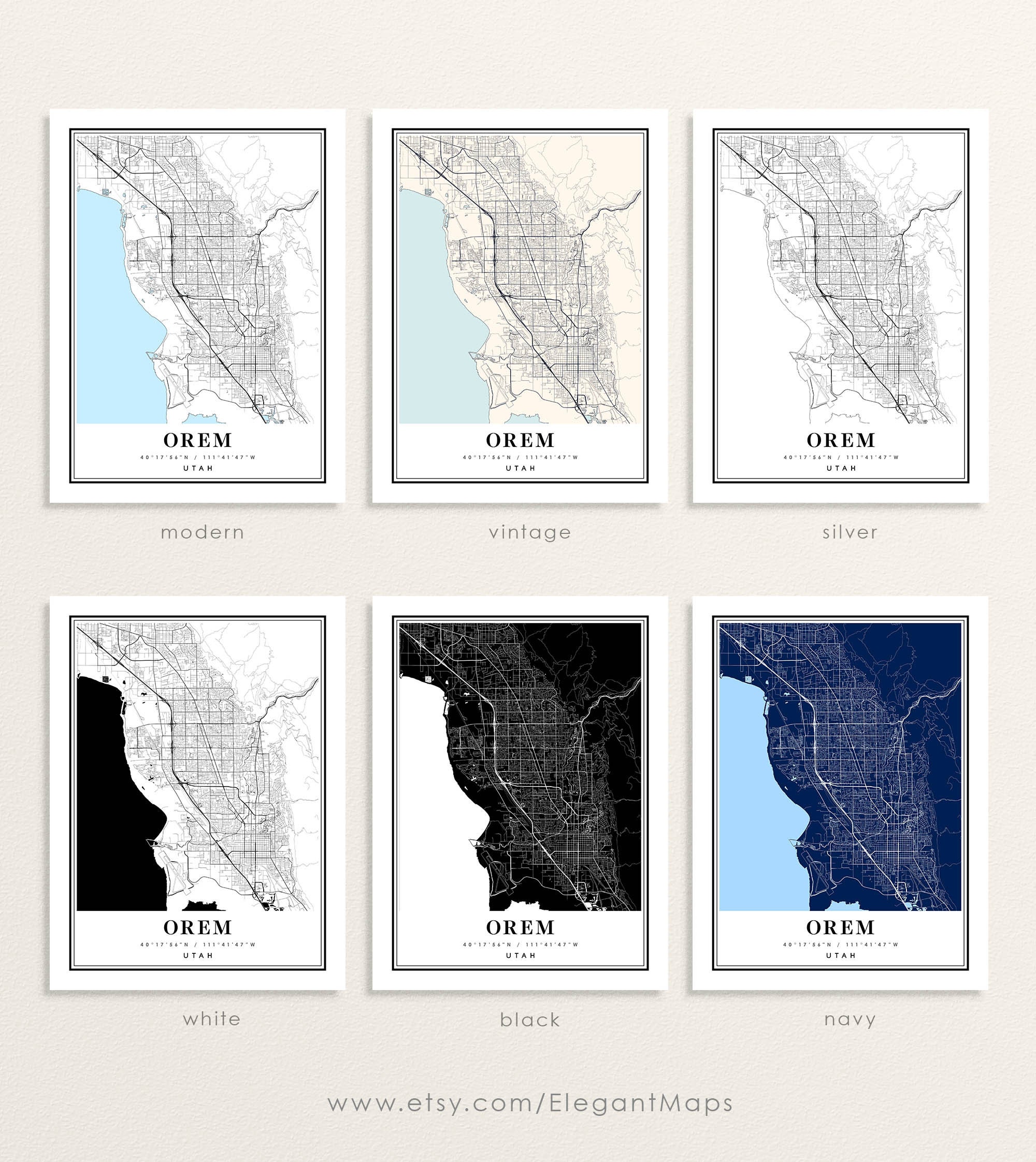 Orem Utah Map Orem UT Map Orem City Map Orem Print Orem - Etsy