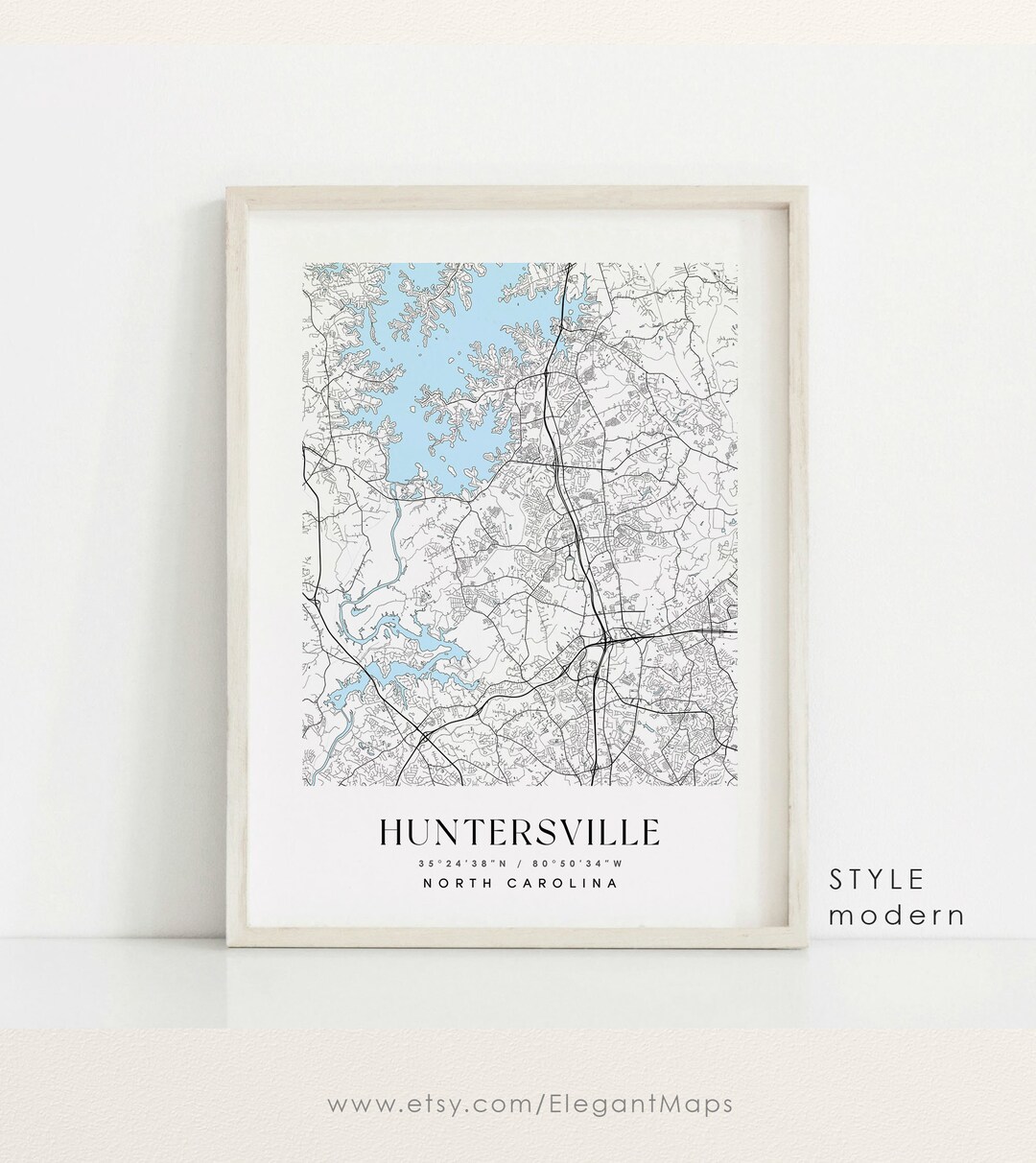 Huntersville North Carolina Map, Huntersville NC Map, Huntersville City ...