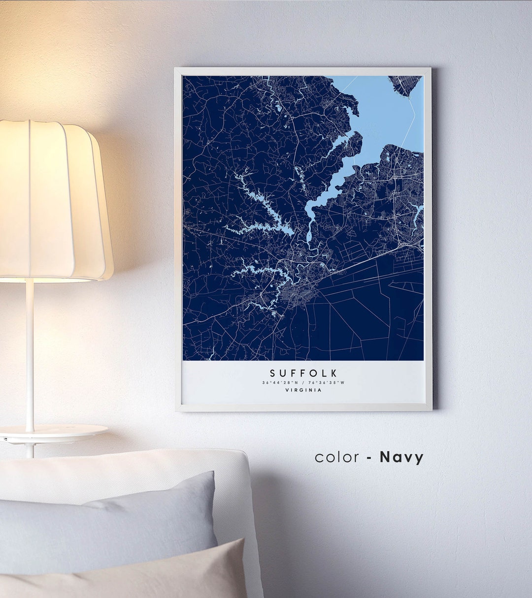 SUFFOLK VA City Map Poster, Suffolk Virginia Print Art, Custom ...