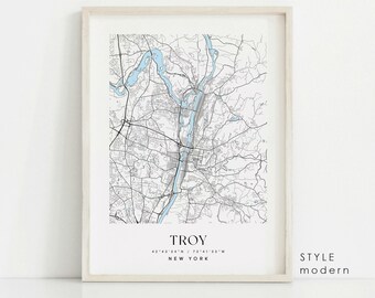 Ancient Troy City Map 1874 Vintage Trojan Civilization Atlas Poster - Etsy