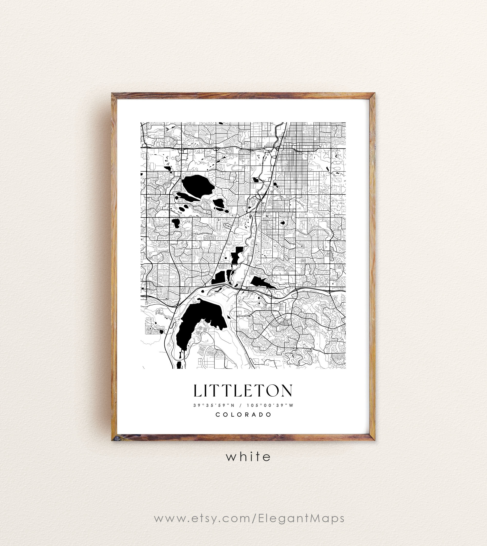 Littleton Colorado Map Littleton CO Map Littleton City - Etsy